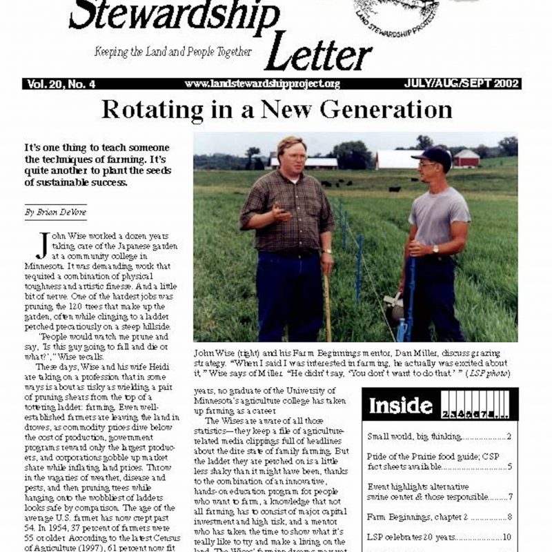 Earlier Land Stewardship Letters - Land Stewardship Project