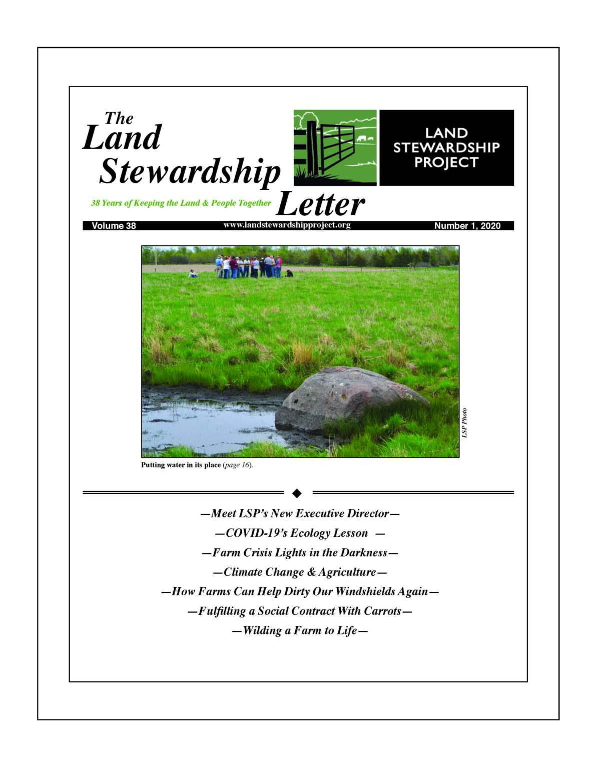 No. 1, 2020, Land Stewardship Letter - Land Stewardship Project