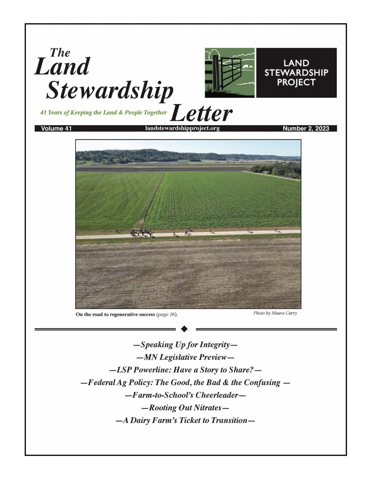 No. 2, 2023, Land Stewardship Letter - Land Stewardship Project